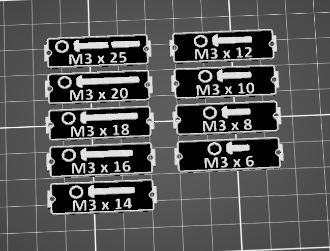 Gridfinity Bin Labels M3 Hex Button Head Screws by Afritsch | Download free STL model ...