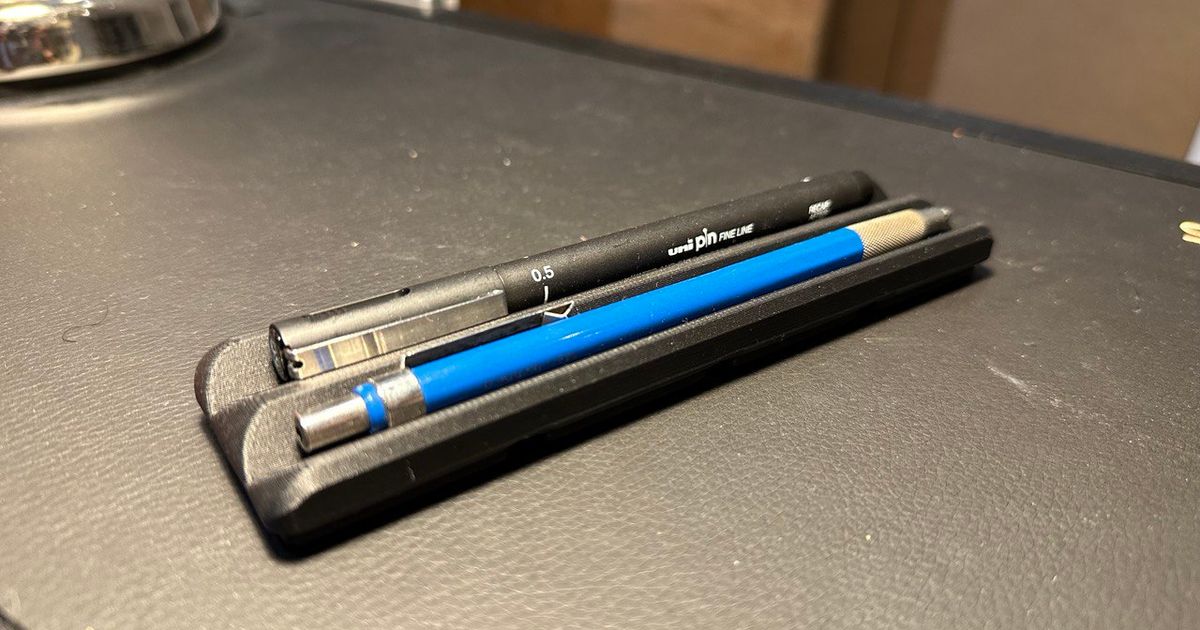 Gridfinity 2 pens holder (4x1) by pyrho // 25.wf | Download free STL ...