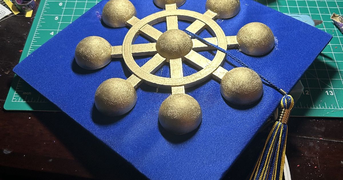 Mahoraga Graduation Cap Decoration by Sideways Steve | Download free ...