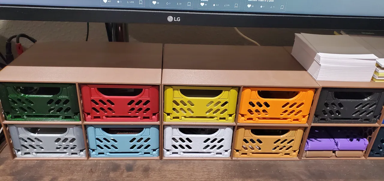Folding and Stackable Crate Holder by blazerat | Download free STL model | Printables.com