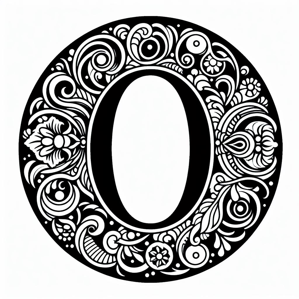 Frottage creation: letter O (version 3) by Nina Máčová | Download free ...