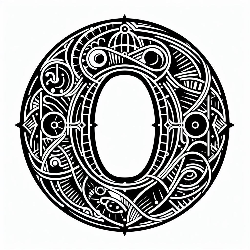 Frottage creation: letter O (version 6) by Nina Máčová | Download free ...