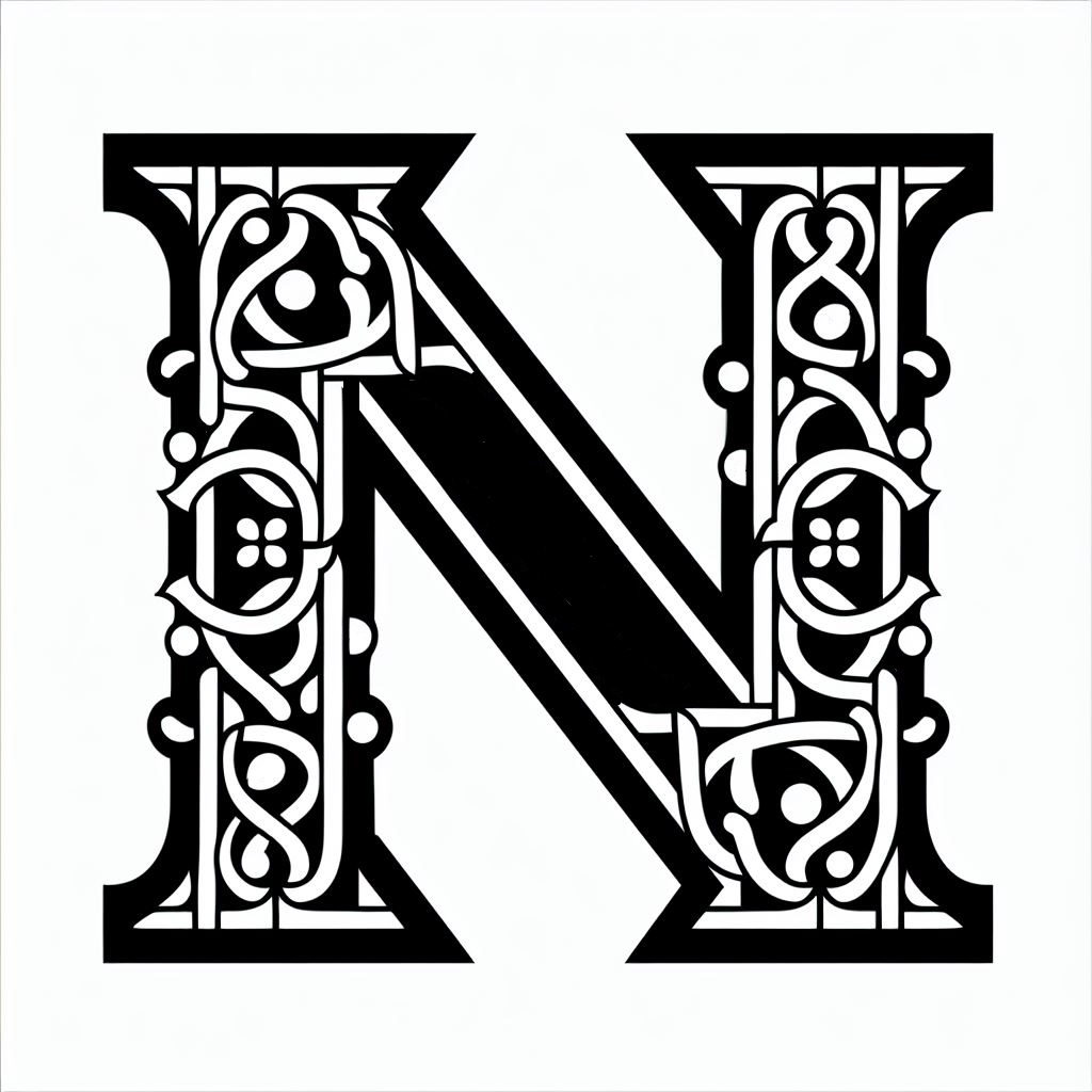 Stencil: letter N (version 1) by Nina Máčová | Download free STL model ...