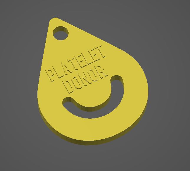 Platelet Donor Keychain by Space_Gal | Download free STL model ...