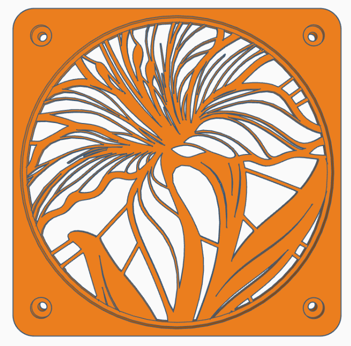 Fan cover: Lily (140 mm) by Nina Máčová | Download free STL model ...