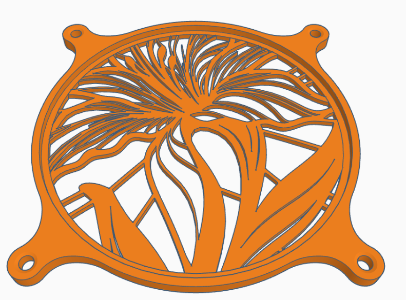 Fan cover: Lily (120 mm) by Nina Máčová | Download free STL model ...