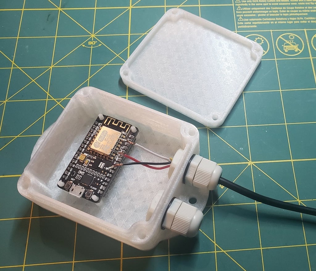 Weatherproof case for NodeMCU with internal mount by Bob Perciaccante ...