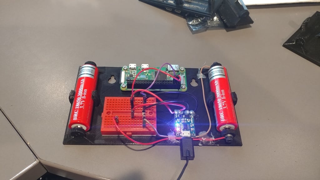 Raspberry Pi Zero - 18650 Battery Project Plate by Bob Perciaccante ...
