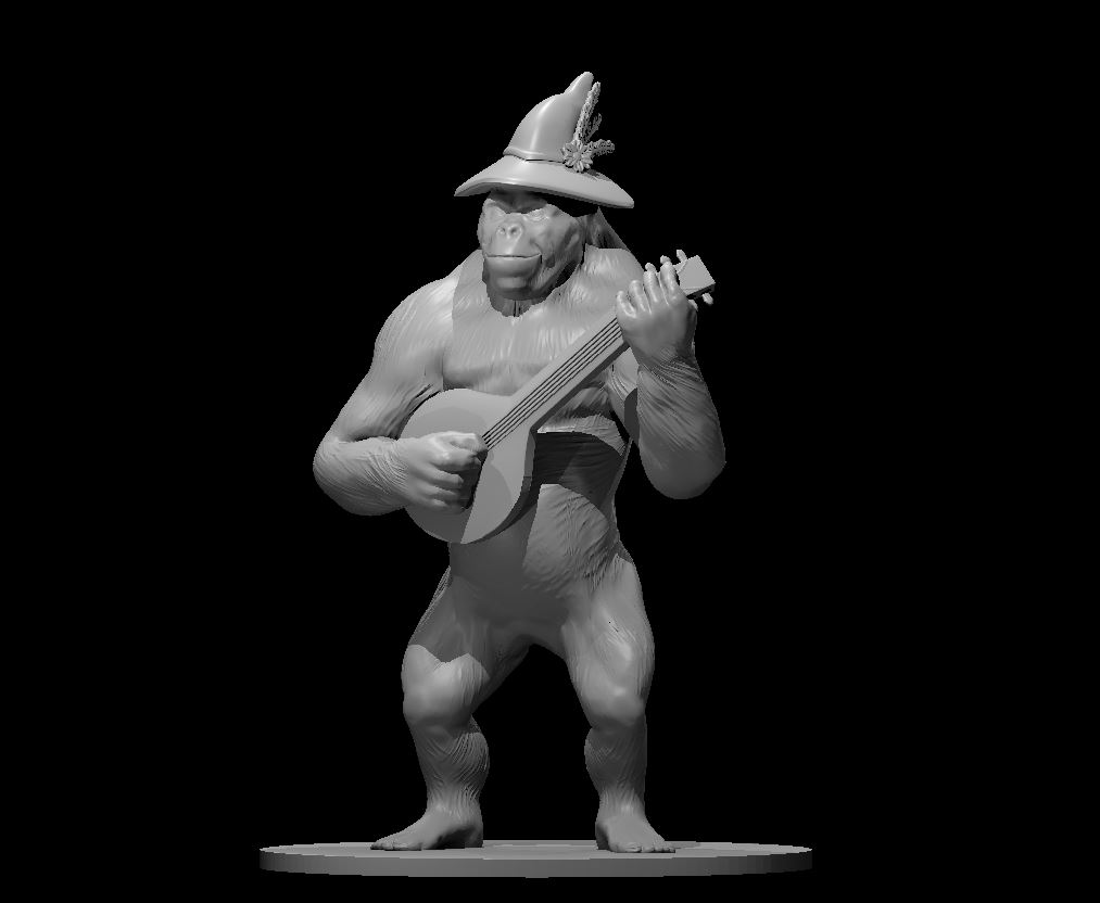 Polymorphed Bard as Giant Ape by MZ4250 | Download free STL model ...