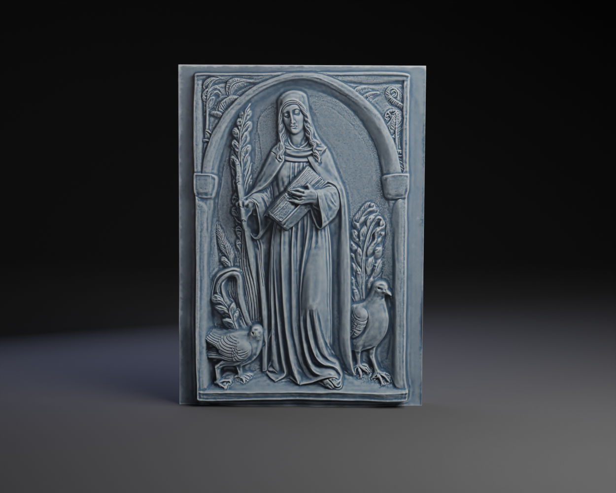 Saint Scholastica : Bas-Relief Plaques by Peter Farell | Download free STL model | Printables.com