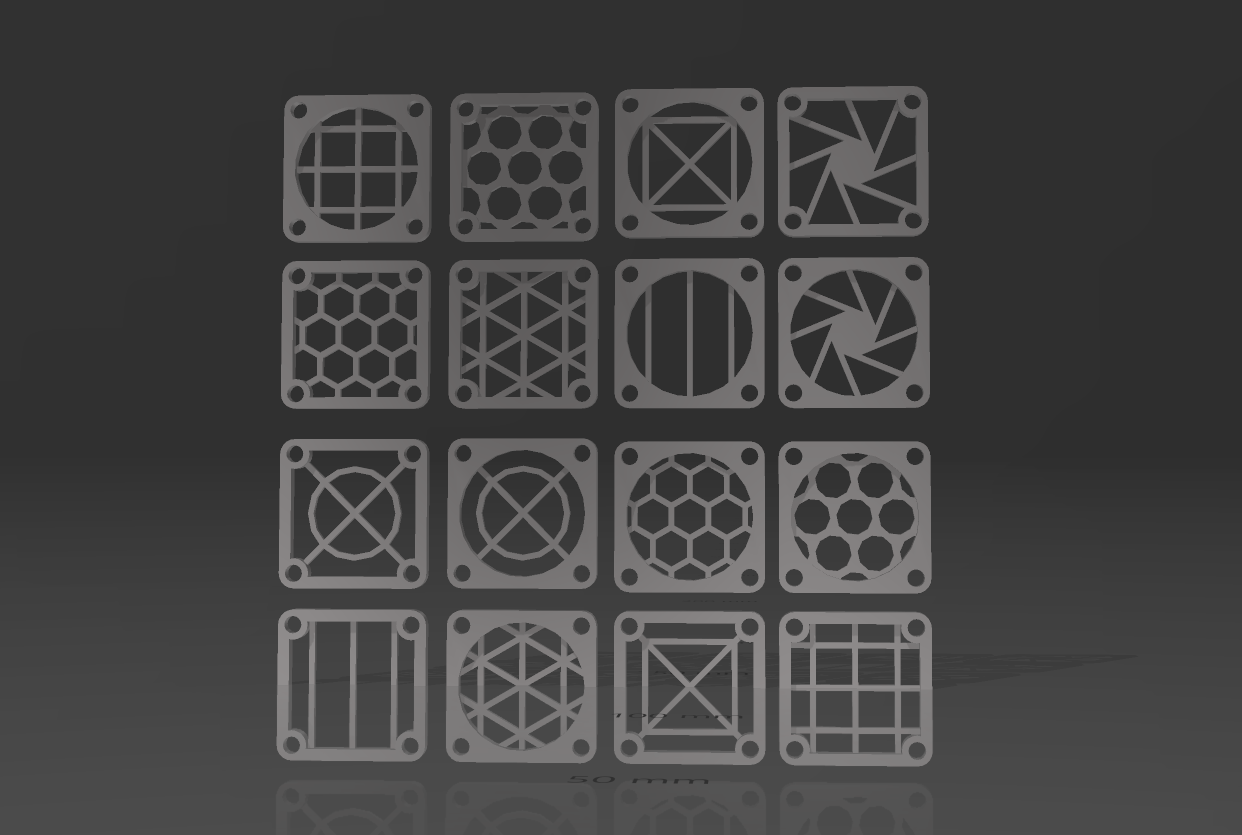 fan cover 25 mm several models by Yeyobarello | Download free STL model ...