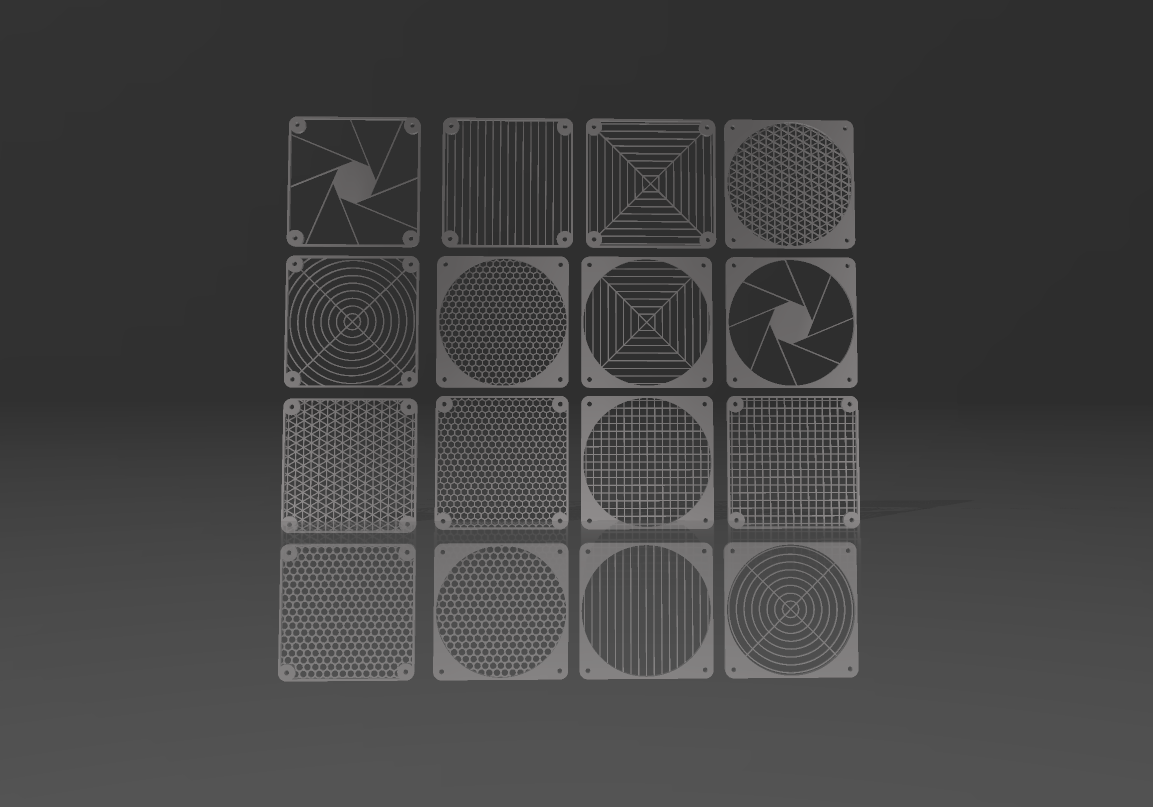 fan cover 120 mm several models by Yeyobarello | Download free STL ...