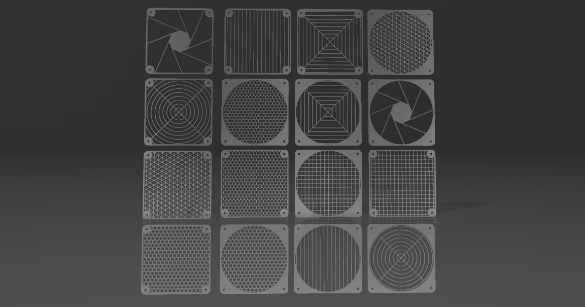 fan cover 120 mm several models by Yeyobarello | Download free STL ...