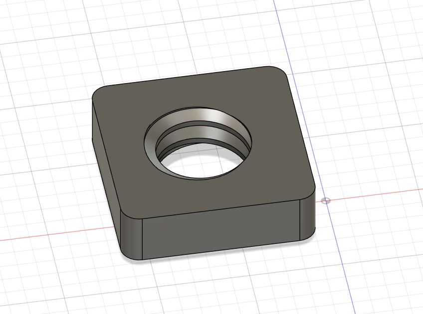 Square Nut 1/4"-20 UNC by Praefectus | Download free STL model ...