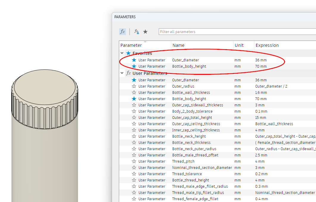 Powder container (parametric) by Aamer | Download free STL model ...