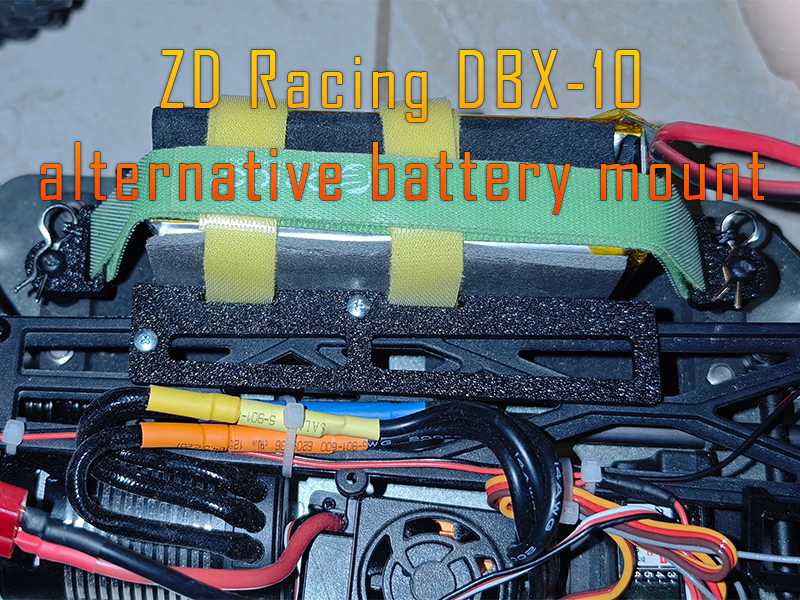 ZD Racing DBX-10 alternative battery mount by bOBER mASTER | Download free STL model ...