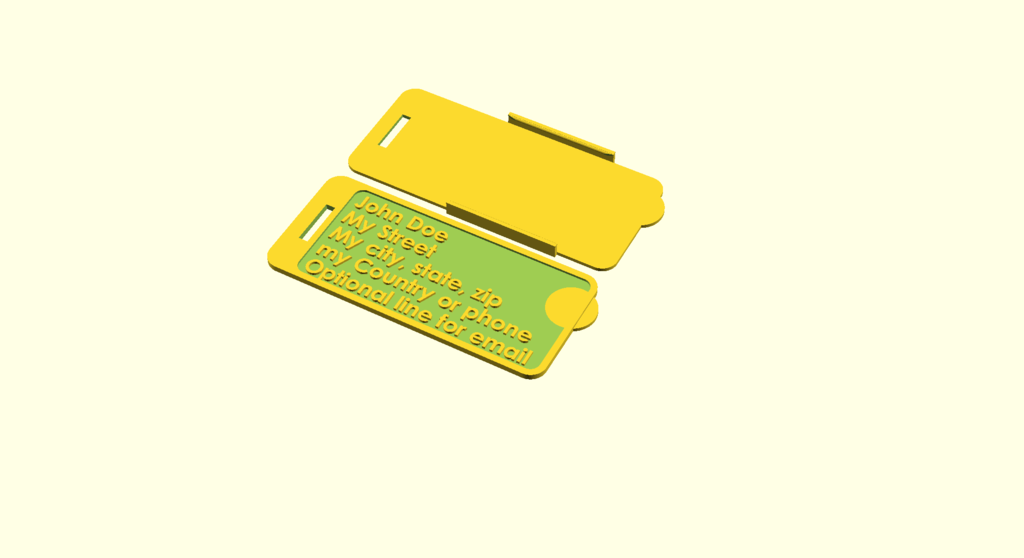 Remix Customizable Luggage Tag by AlwaysTinkering | Download free STL ...