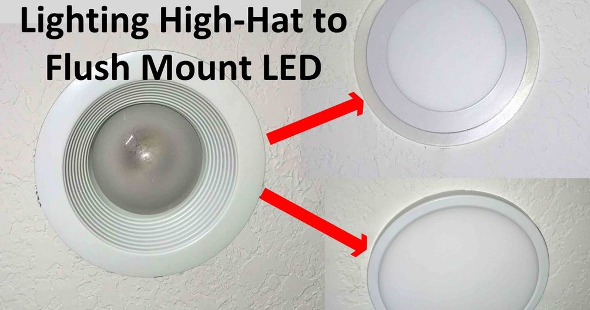 Convert 7" High Hat to flush LED Recessed Lights von AlwaysTinkering ...