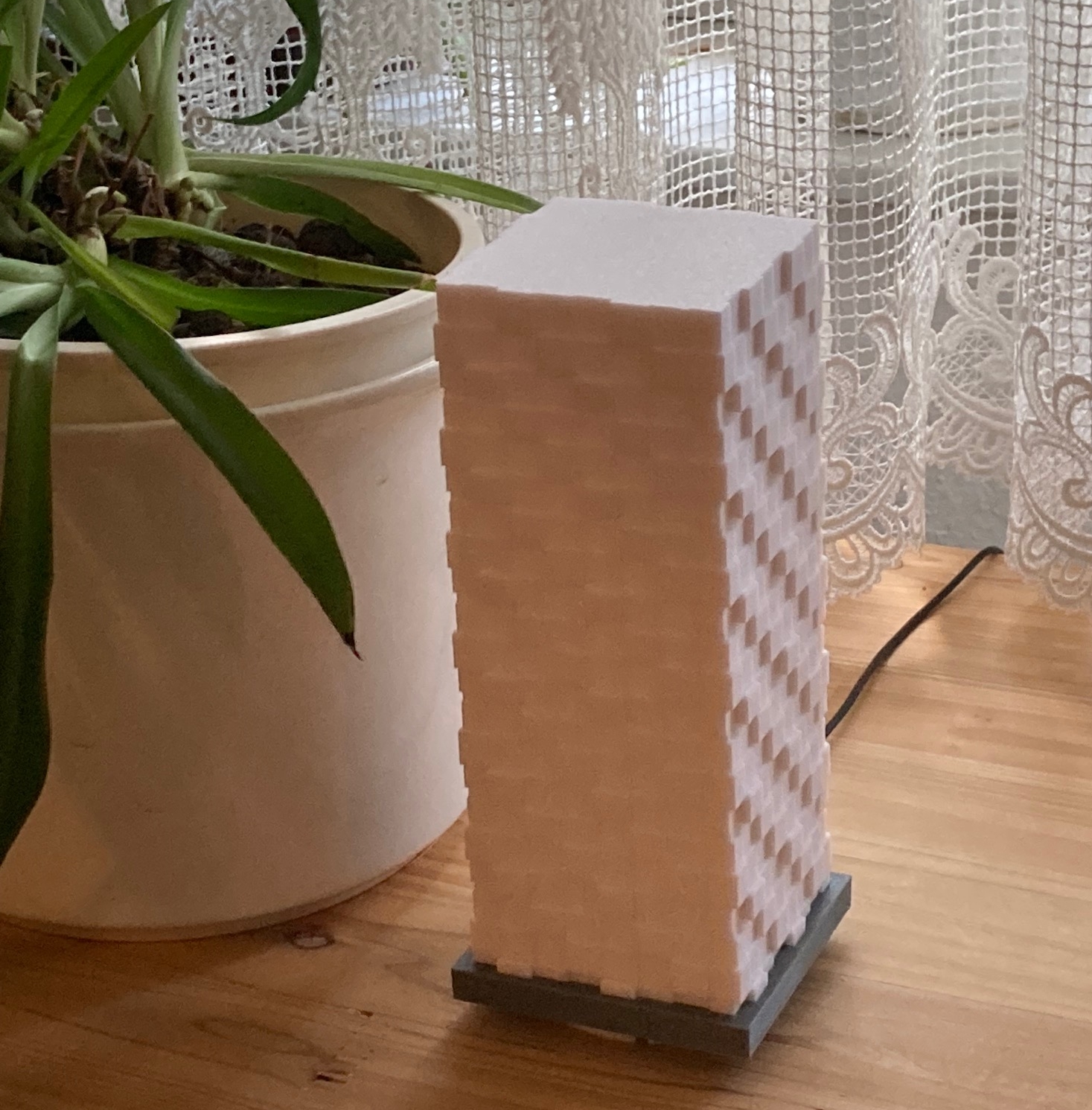 Lamp #57 - Square Block lamp shade adapted to Bambu Lamp Kit 001 Base ...