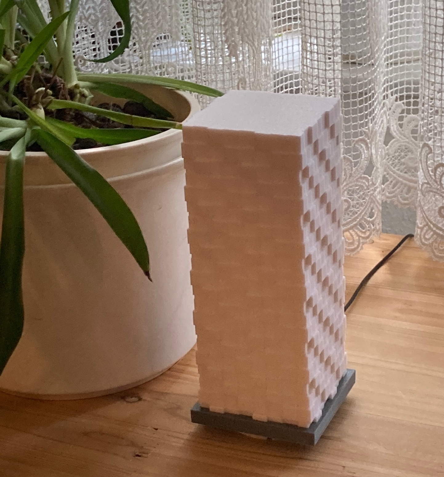 Lamp #57 - Square Block lamp shade adapted to Bambu Lamp Kit 001 Base ...