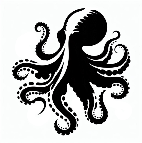 Stencil: Octopus (version 1) by Nina Máčová | Download free STL model ...