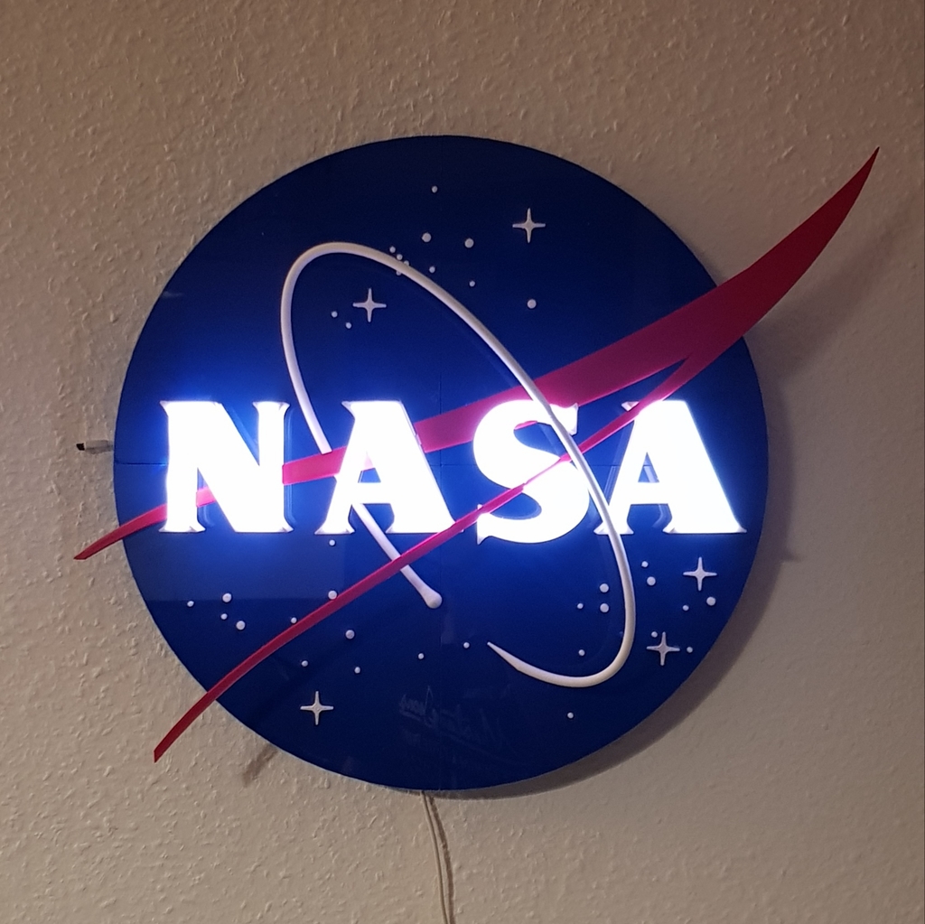 3D NASA Insignia / Logo / Sign / - Lamp by KEKO | Download free STL ...