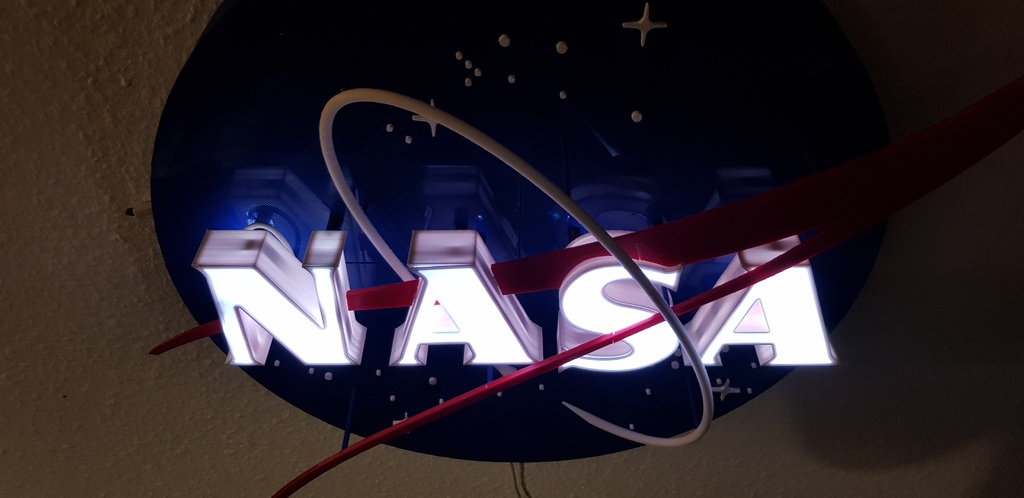 3D NASA Insignia / Logo / Sign / - Lamp by KEKO | Download free STL ...