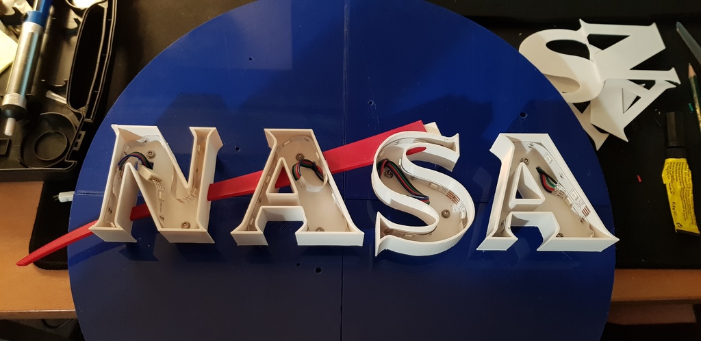 3D NASA Insignia / Logo / Sign / - Lamp by KEKO | Download free STL ...