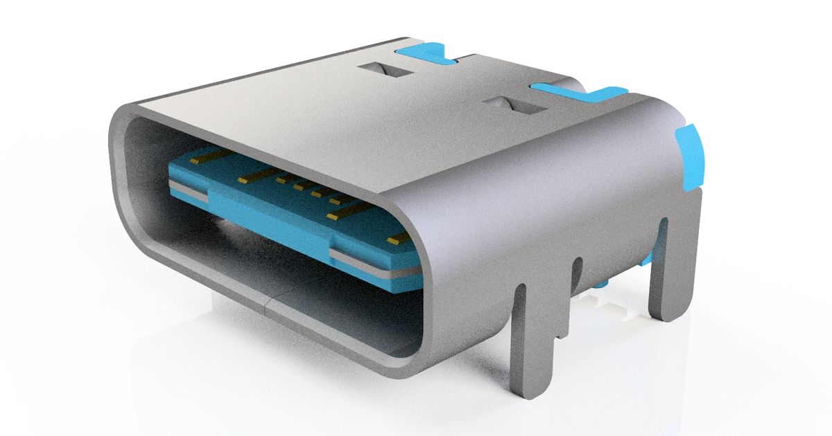 USB C female connector by uz_ketle | Download free STL model ...
