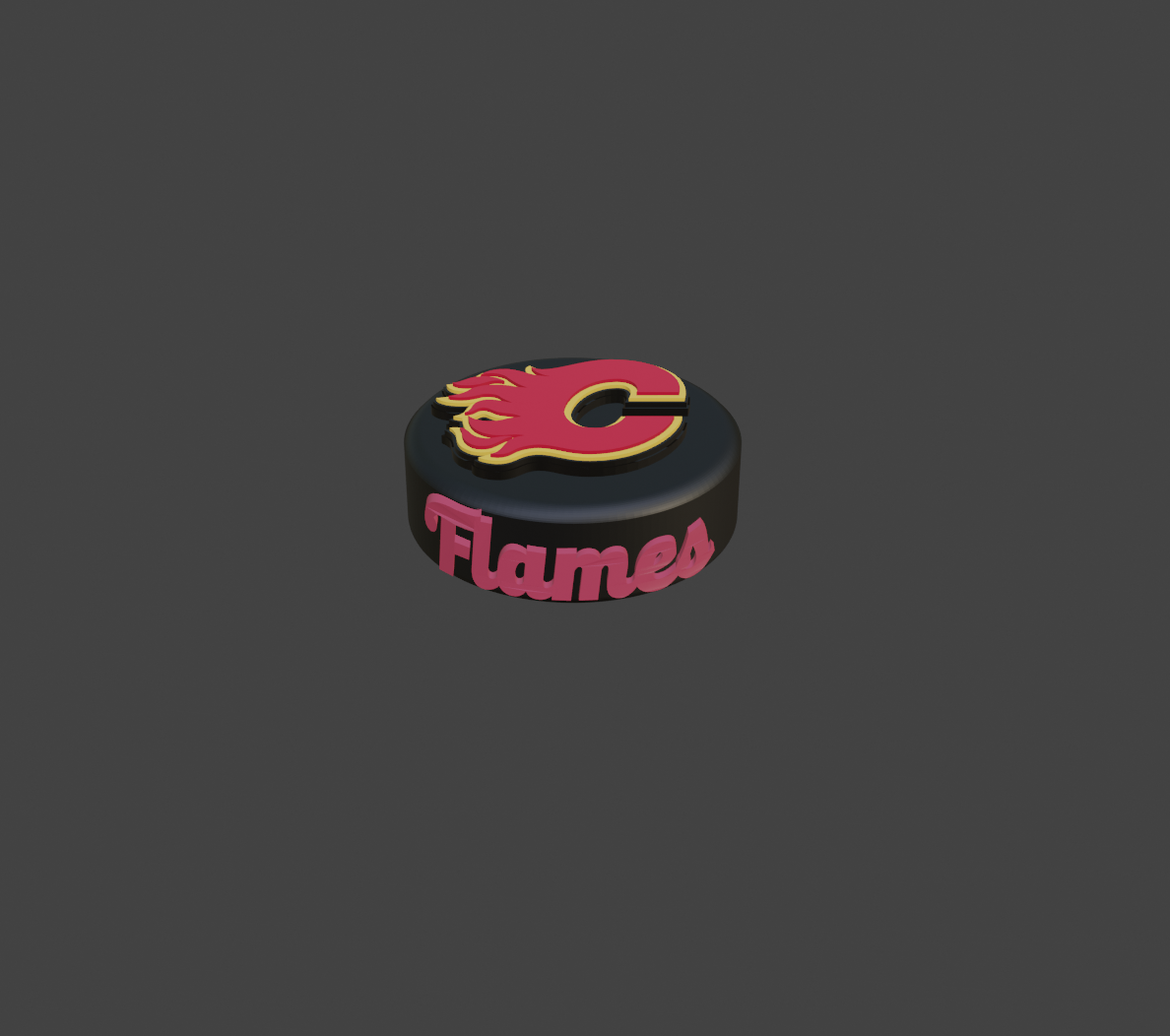 Calgary Flames Hockey Puck by Bob | Download free STL model ...