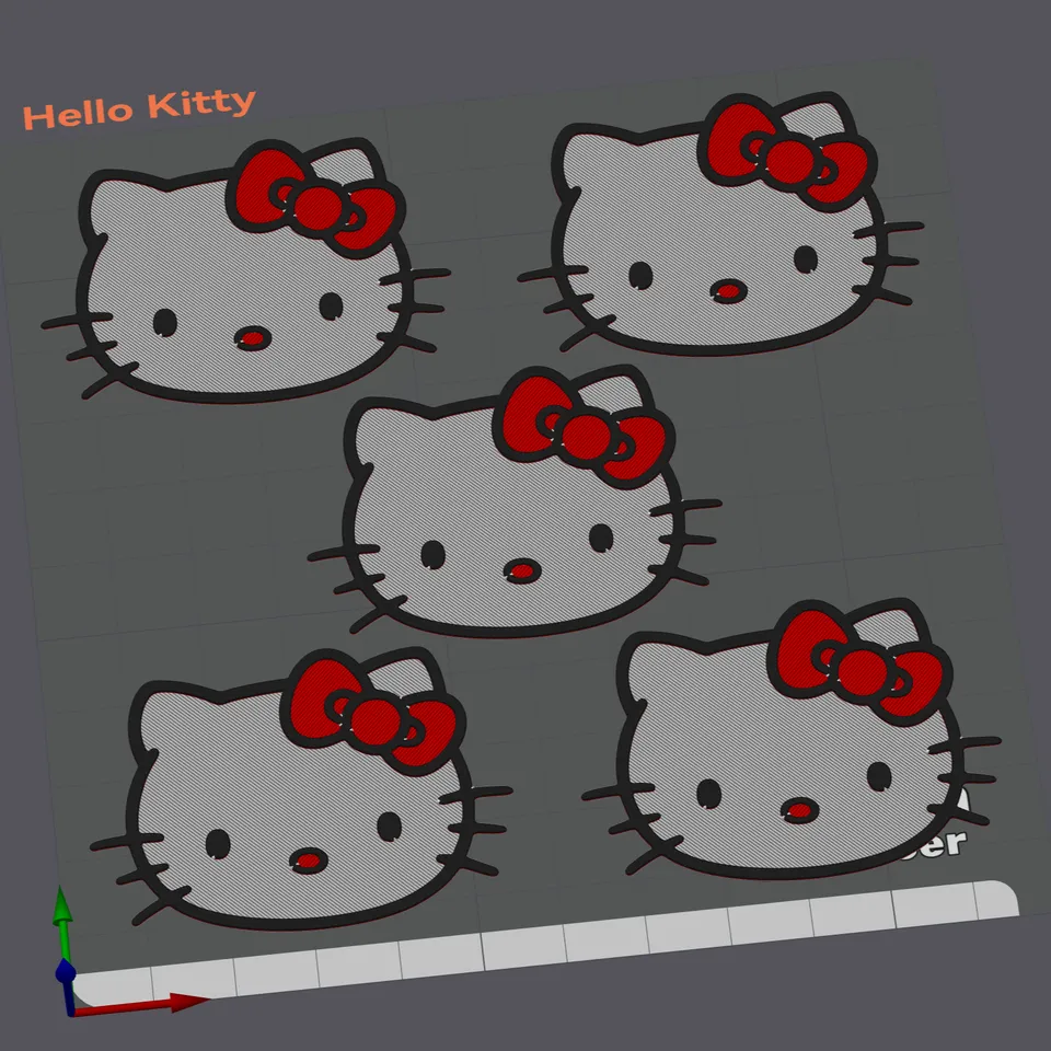 Hello Kitty Pin by Roue13 | Download free STL model | Printables.com