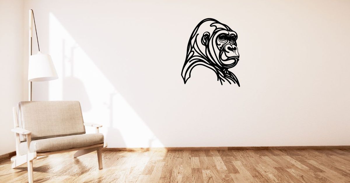 Gorilla portrait wall or table decoration by kutnohormac | Printables Store