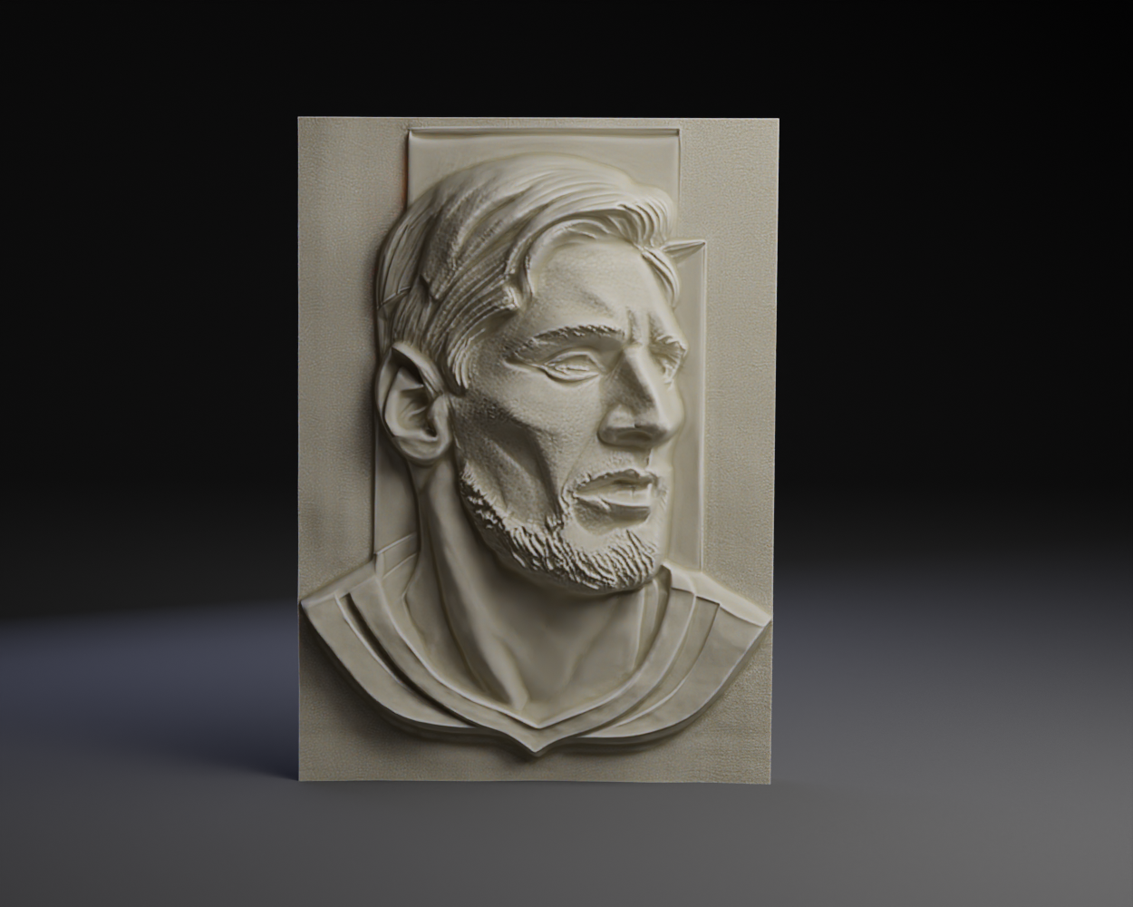 Lionel Messi Bas-Relief Plaque by Peter Farell | Printables Store