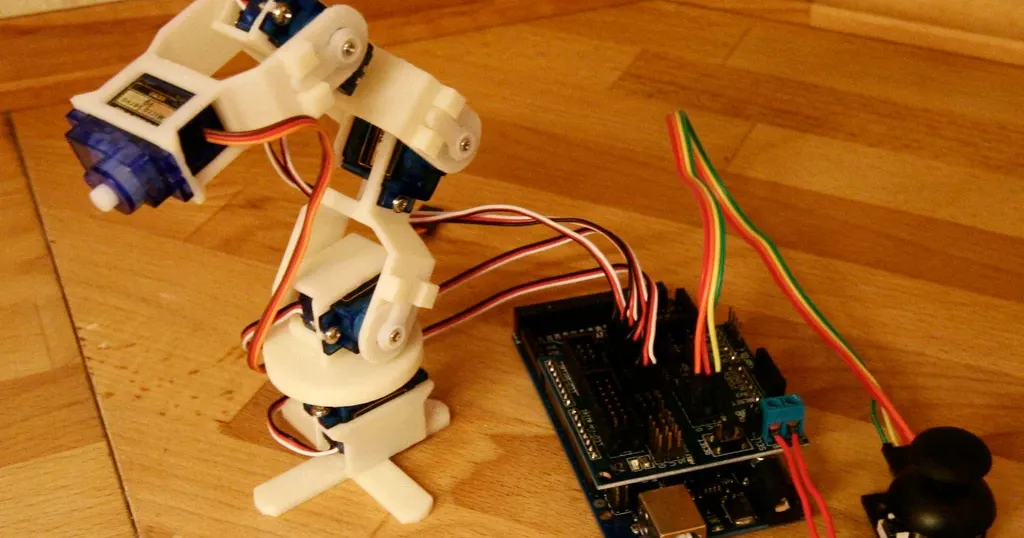 Micro Robot arm (9g Micro Servo) by Gerber | Download free STL model | Printables.com