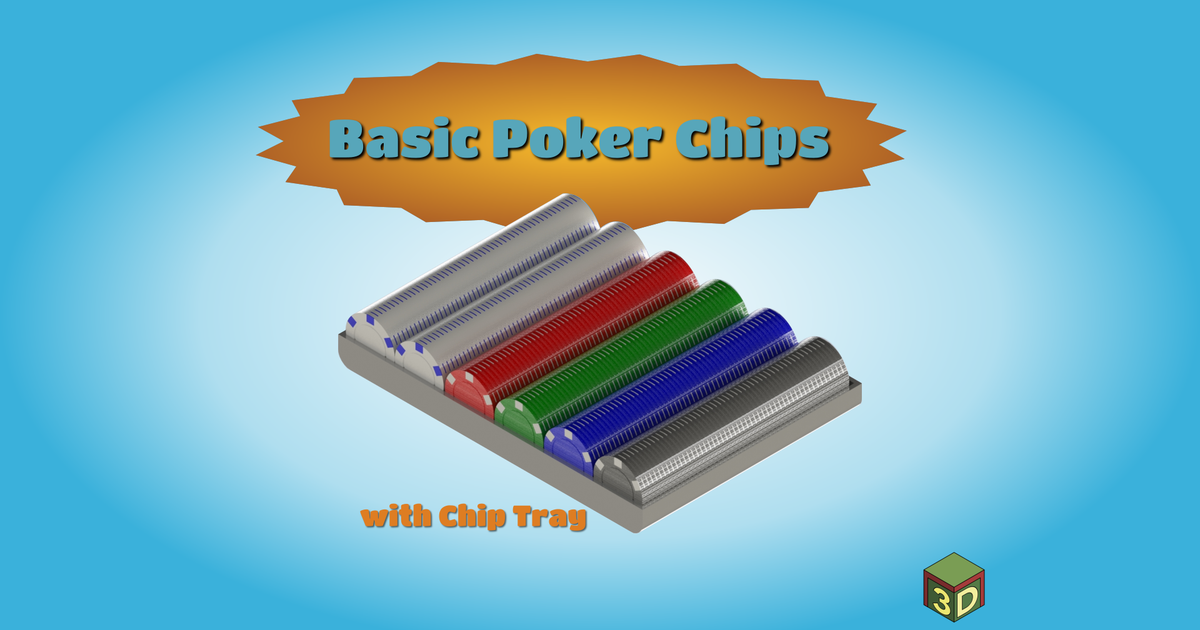 Simple Poker Chips and Chip Tray by MatthiasLinder | Download free STL ...