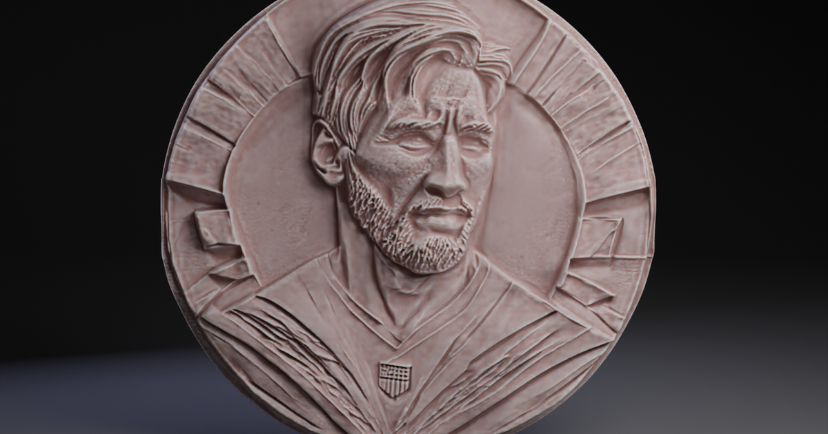 Lionel Messi Round Plaque by Peter Farell | Download free STL model ...