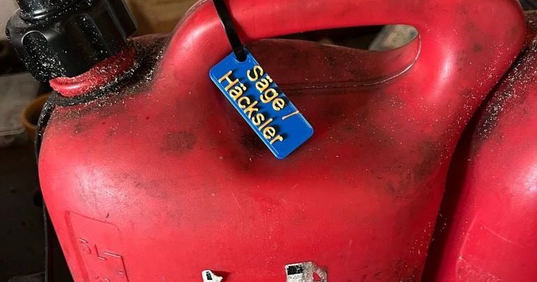 Labels for gas cans by Rene Berthold | Download free STL model ...