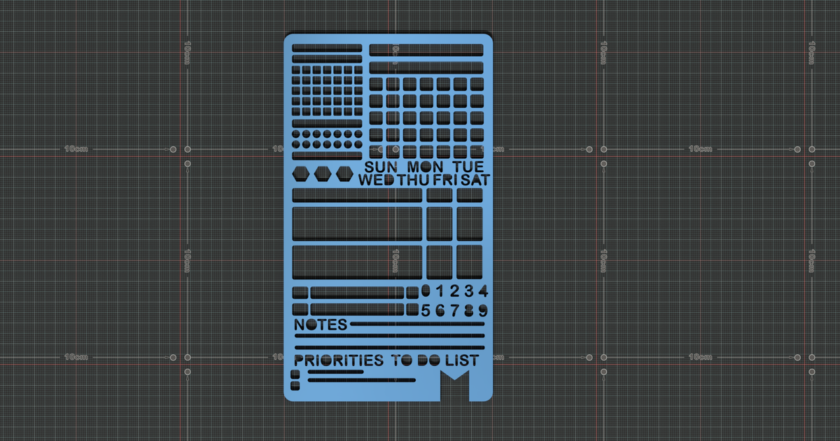 Bullet Journal Stencil Template by Faust | Download free STL model ...