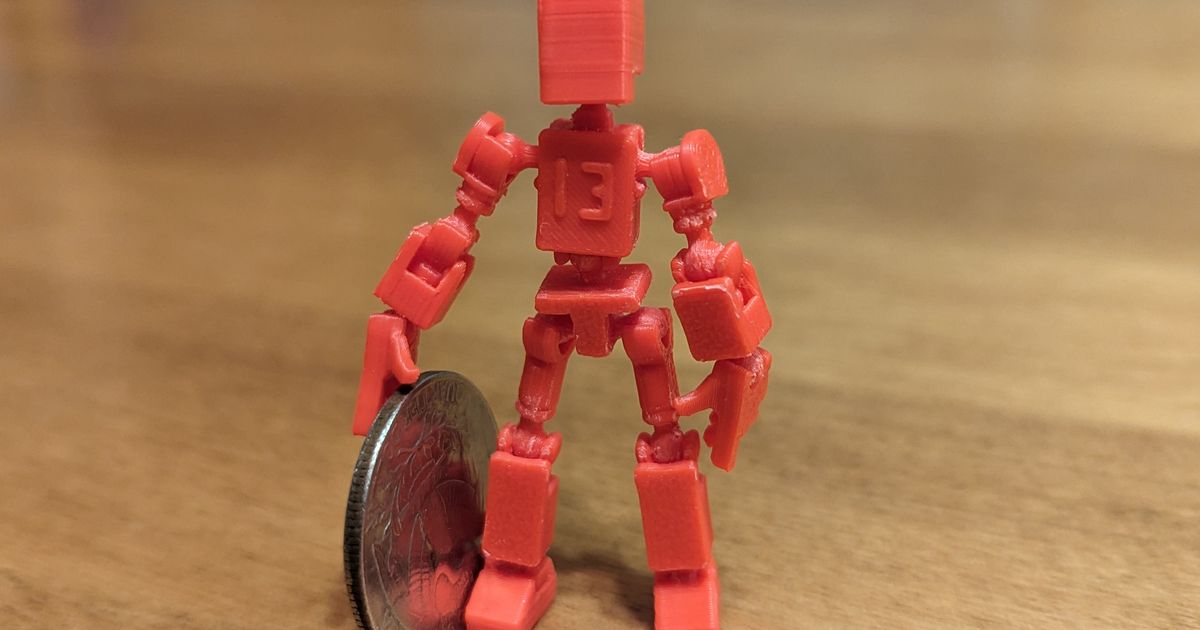 Micro Mini 13 Jointed Action Figure by scottg | Download free STL model ...