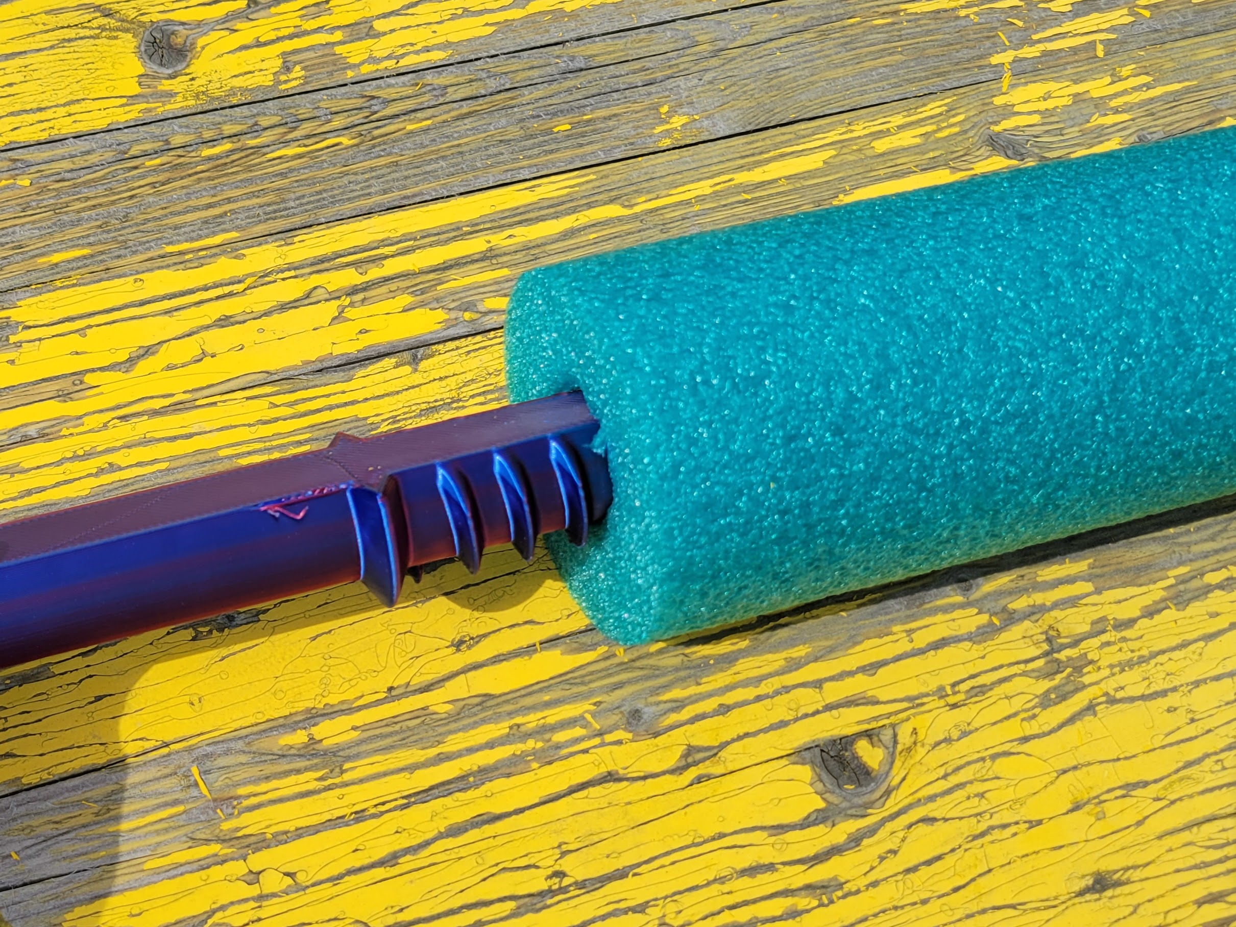 Pool Noodle Sword Handle - Print Flat by Garage_Tinkerer | Download ...