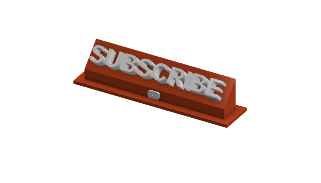 Subscribe 3D Extruded by Virtualix | Download free STL model ...