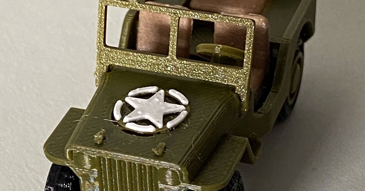 Revised Jeep Model For Easier Print Of The Star By Tritschi Download Free Stl Model