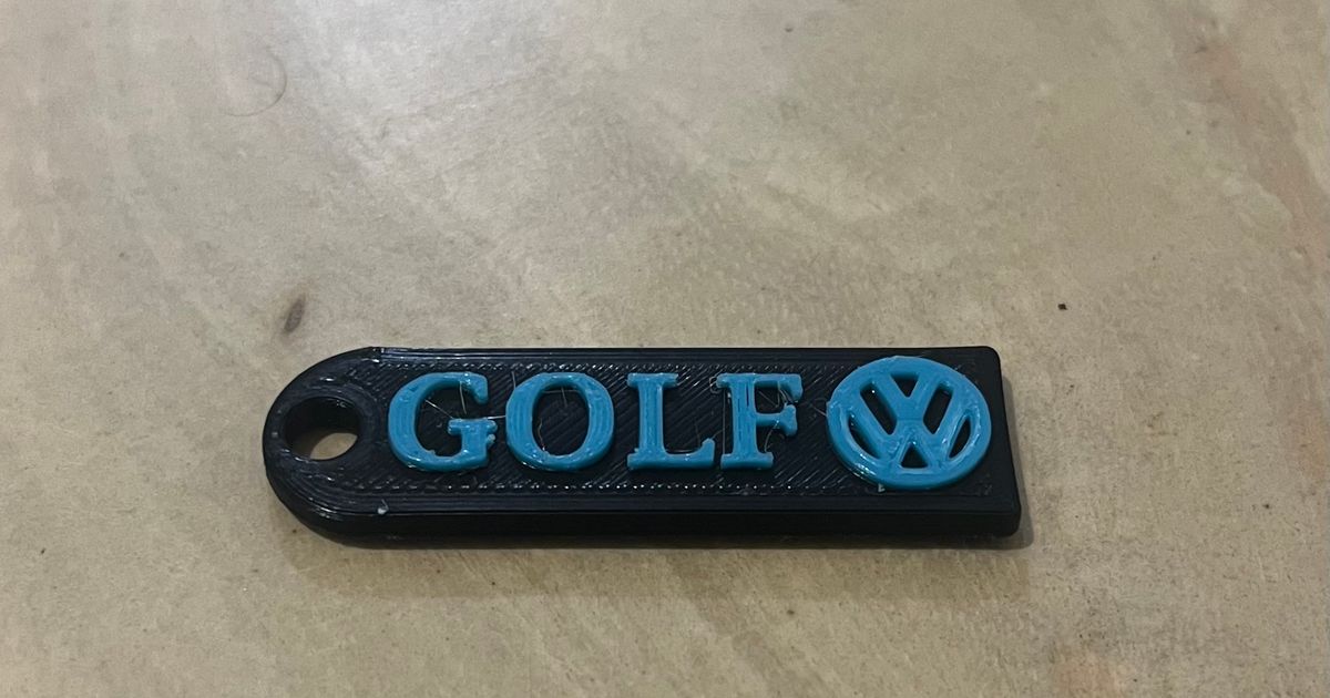 Volkswagen Golf Keychain (Correct Font) and Logo by James Smith ...