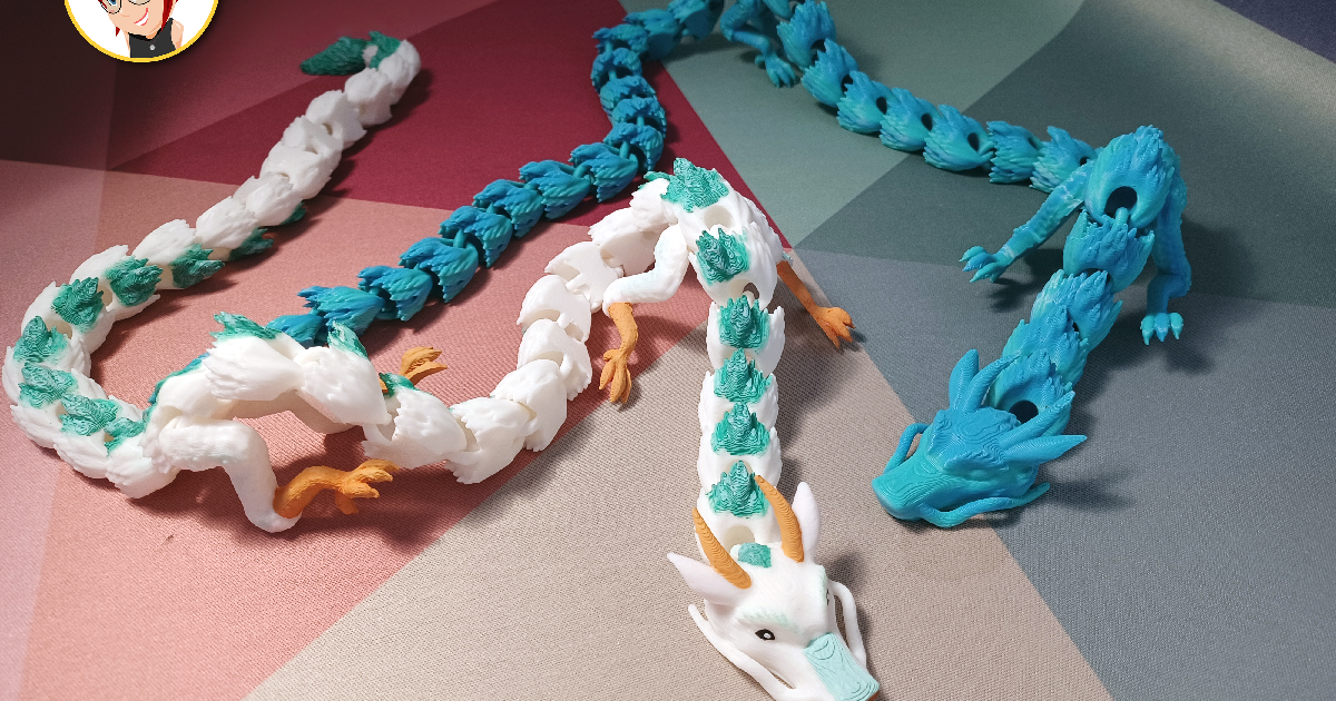 Dragon Haku 65cm long / STL + 3MF by Valeria Momo & Mattia | Download ...