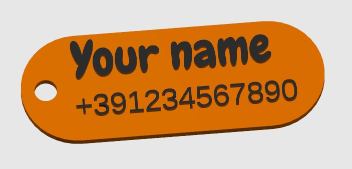 Backpack tag customizable (openscad) by WindyEle | Download free STL ...