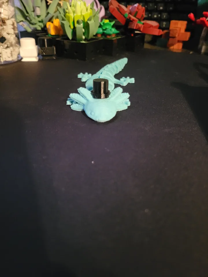 Articulated Axolotl Top Hat by Lotl | Download free STL model ...