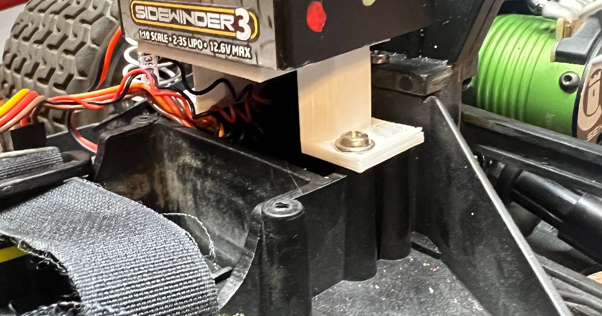 Traxxas Bandit ESC Riser by Radiated_burrito | Download free STL model ...