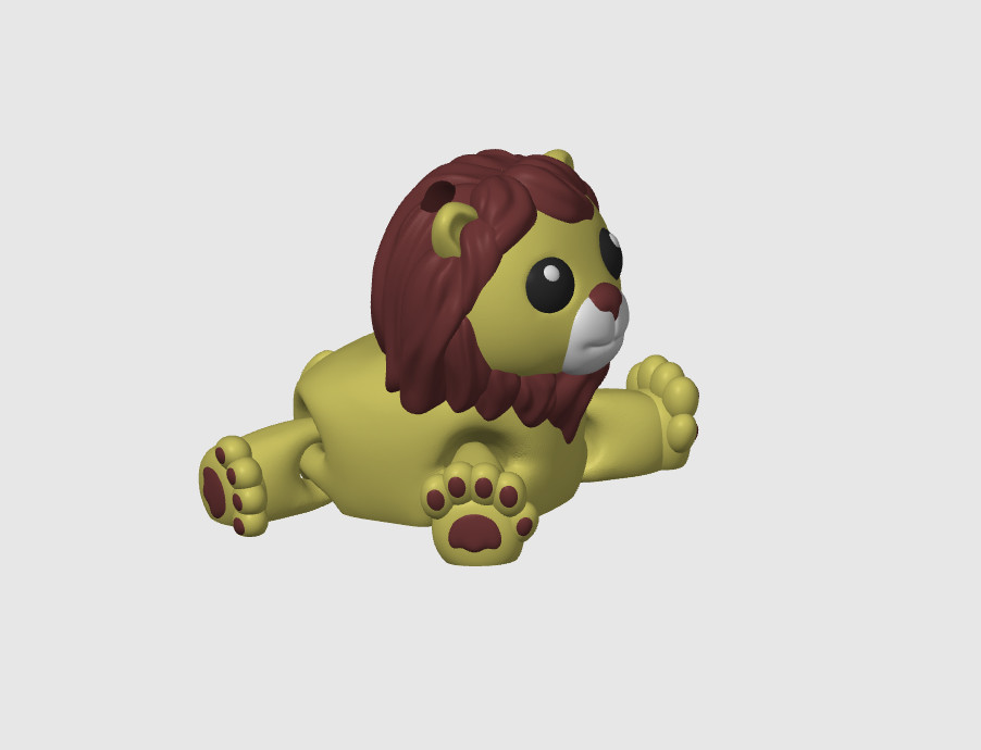 Lion Fidget Keychain by Built_Over_Bot | Printables Store