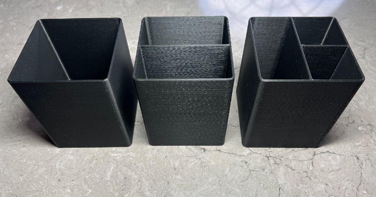 Simple Pencil Holder or Container for Organization 85mm x 85mm x 110mm ...