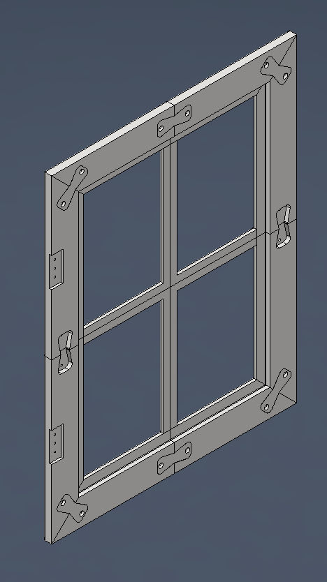 Glas pane style large modular door by jattie | Download free STL model ...